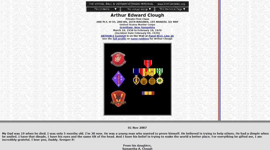 Images of New Hampshire History New Hampshire Vietnam War Honor Roll